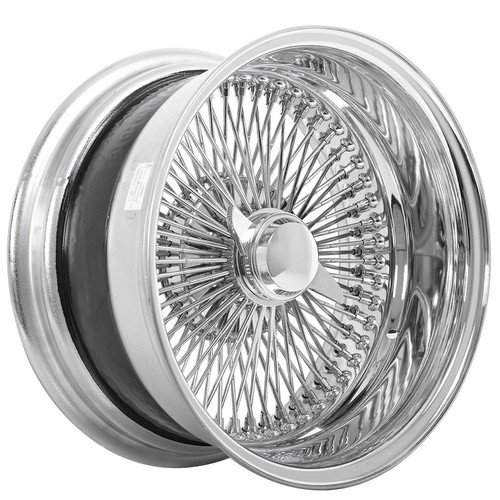 15x7" LA Wire Wheels Reverse 100-Spoke Straight Lace Chrome Rims (1pc ...