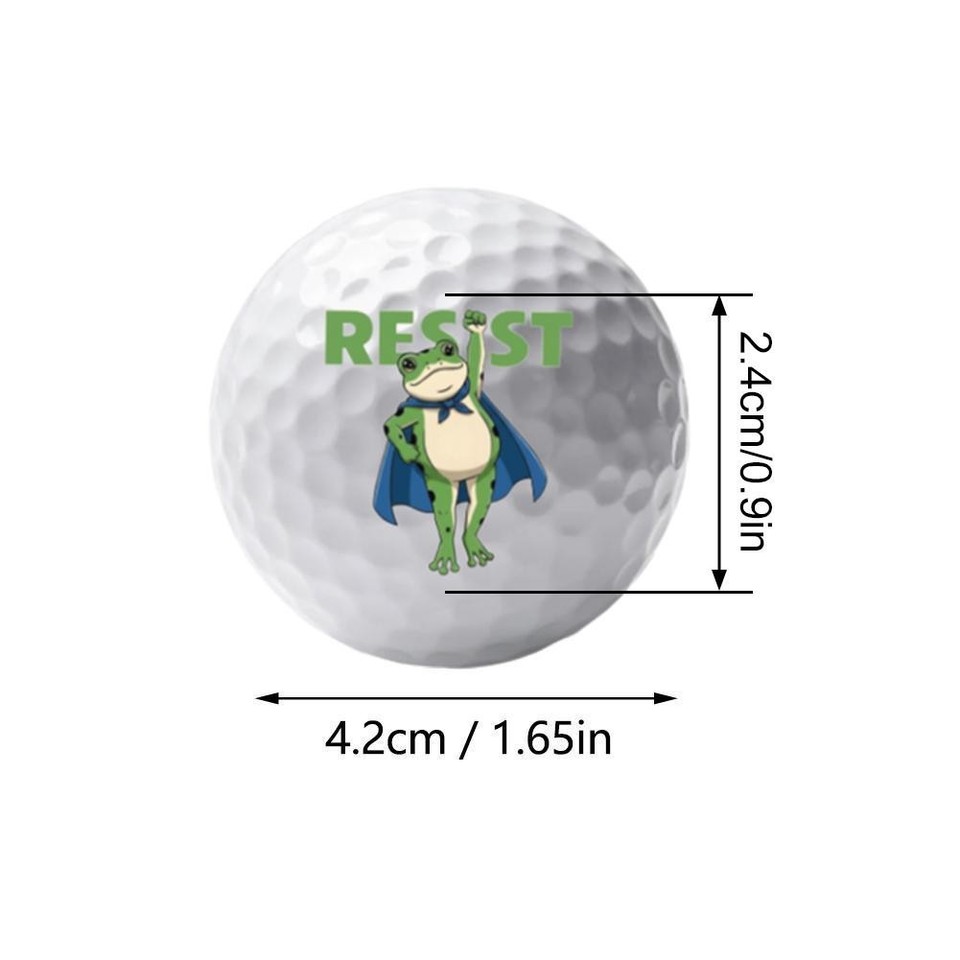 1/3/6PCS RESIST Frog Expression Pattern Golf Ball, Unique Pattern Frog ...