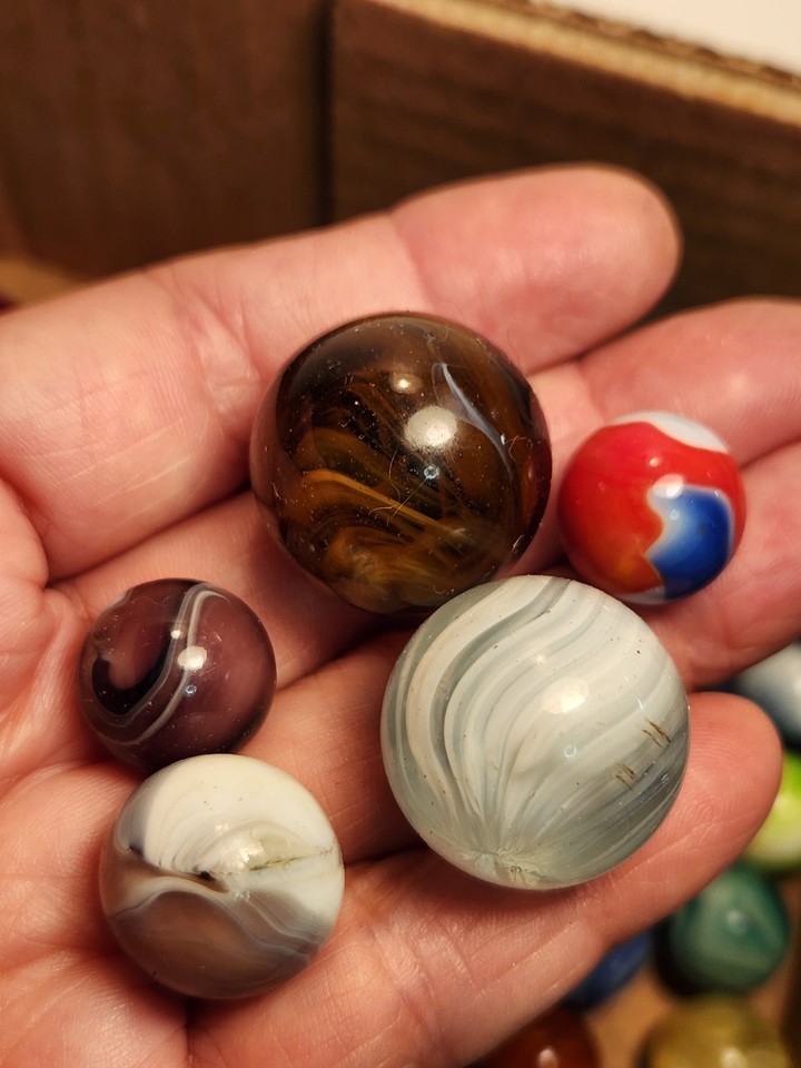 Old Nice Colorful Lot Of Vintage Glass Machine Made Marbles MP#4 | eBay