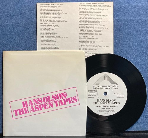 HANS OLSON THE ASPEN TAPES~NM 1983 BLOND SUN ARIZONA PVT LBL 7-INCH EP ...