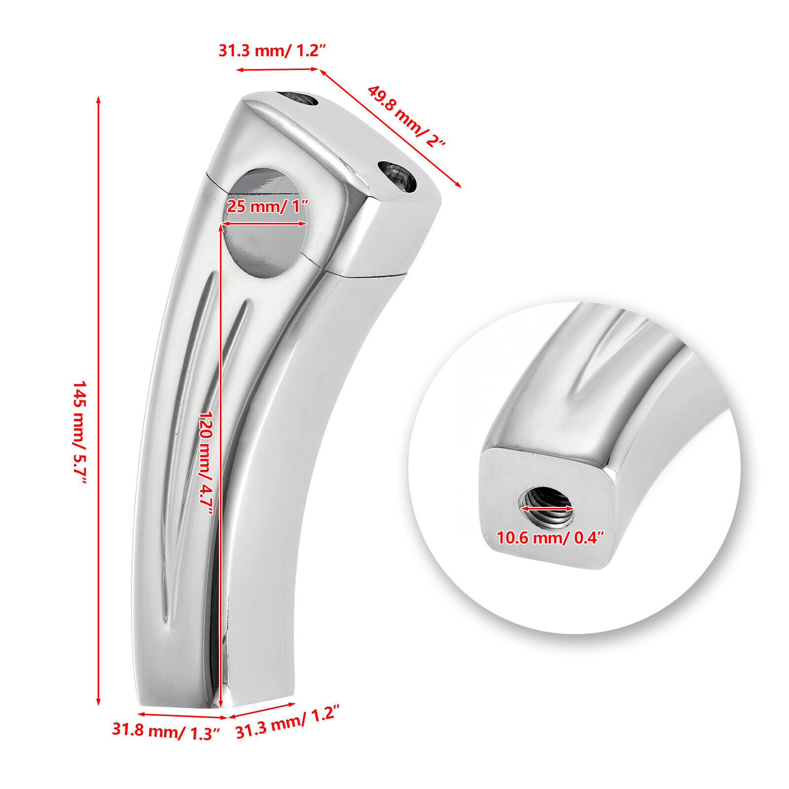 6" Handlebar Risers For 1" Bar Motorcycle Honda Kawasaki Suzuki Yamaha ...