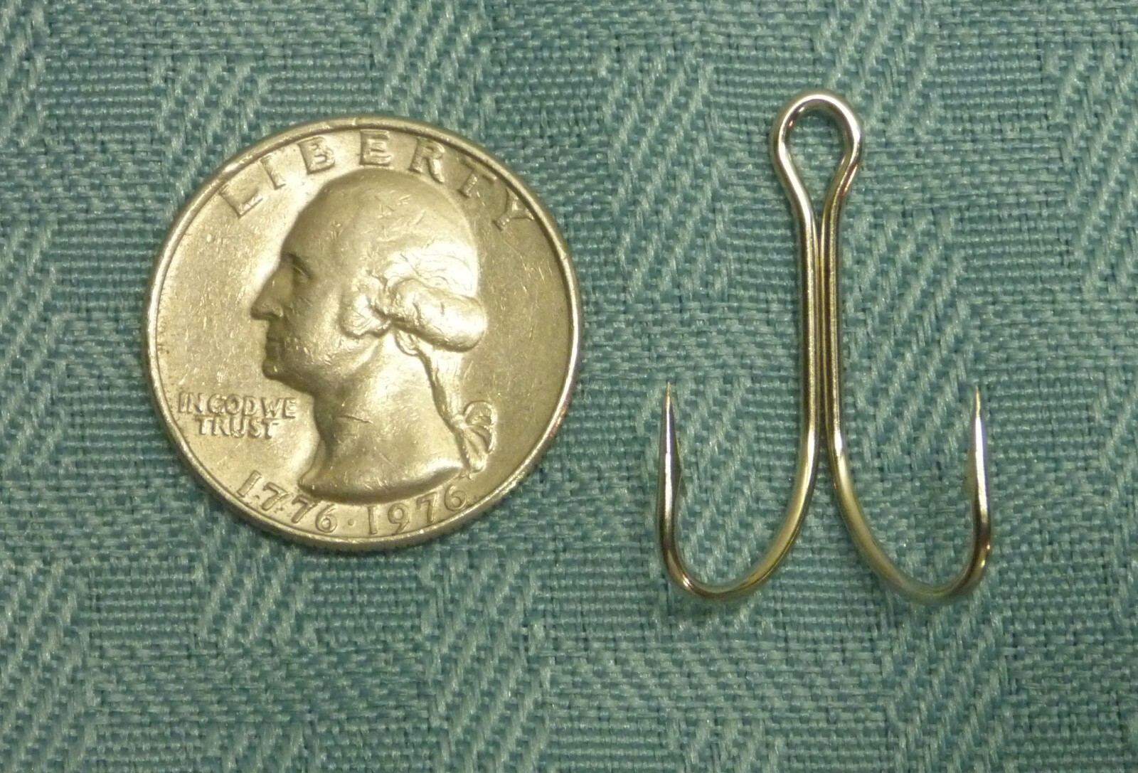 Lot of 8 Double Hooks Size 1 Open Shank Nickel Finish For Mullet & Bait ...
