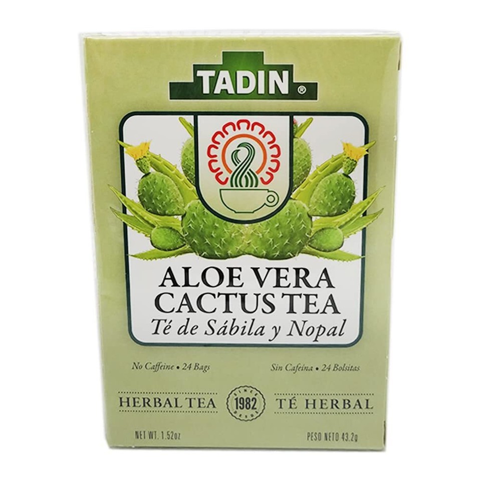 Tadin Tea Aloe Vera With Cactus 24 Bags - Te De Sabila Con Nopal ...