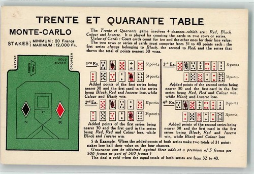 39538593 - Monte Carlo Trente et Quarante Table | eBay.de
