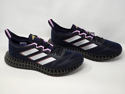 adidas 4DFWD 3 Womens Sizes Black Silver Metallic White Running Shoes ...