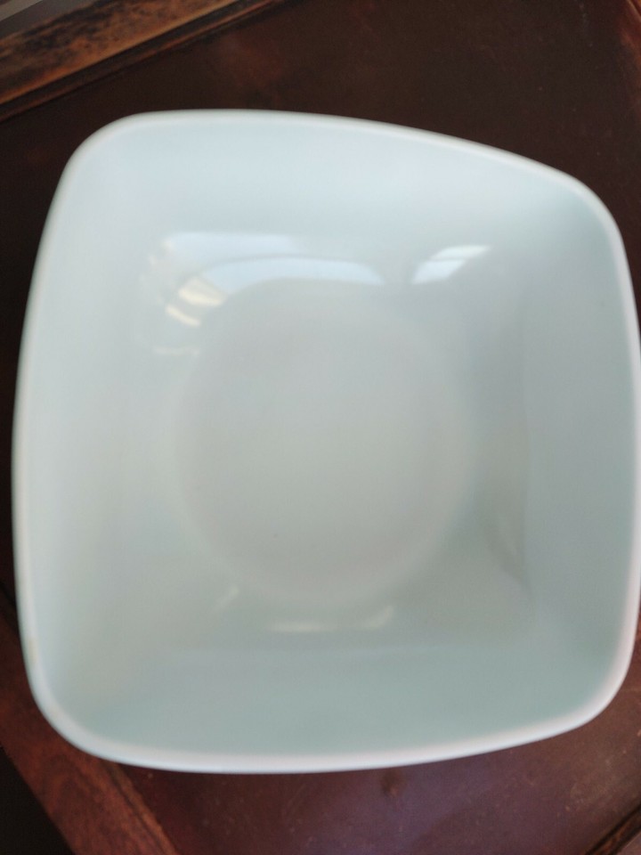 Pyrex Turquoise Blue Glass 2 1/2 qt Chip & Dip Square Bowl 025 USA | eBay