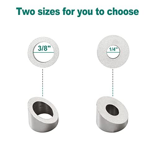 10 Pcs 3/8" 30 Degree Angle Beveled Washers 316 Stainless Steel Angled ...