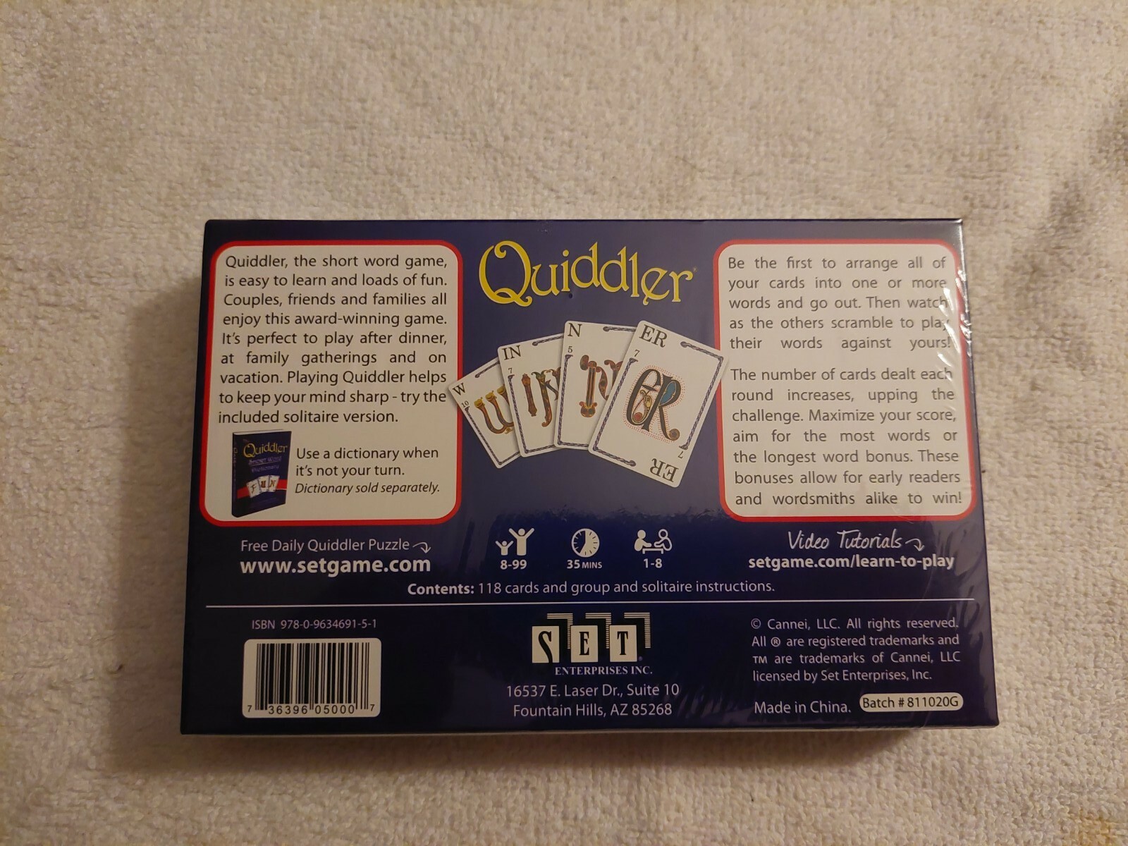 QUIDDLER The Short Word Game New In Box Sealed Card Rummy Style Fun ...