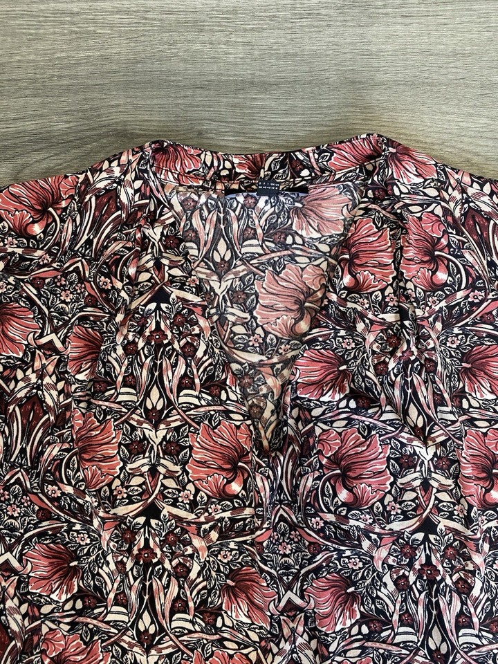 Ladies Black And Floral Stretch Top. Uk Size 12 | eBay UK