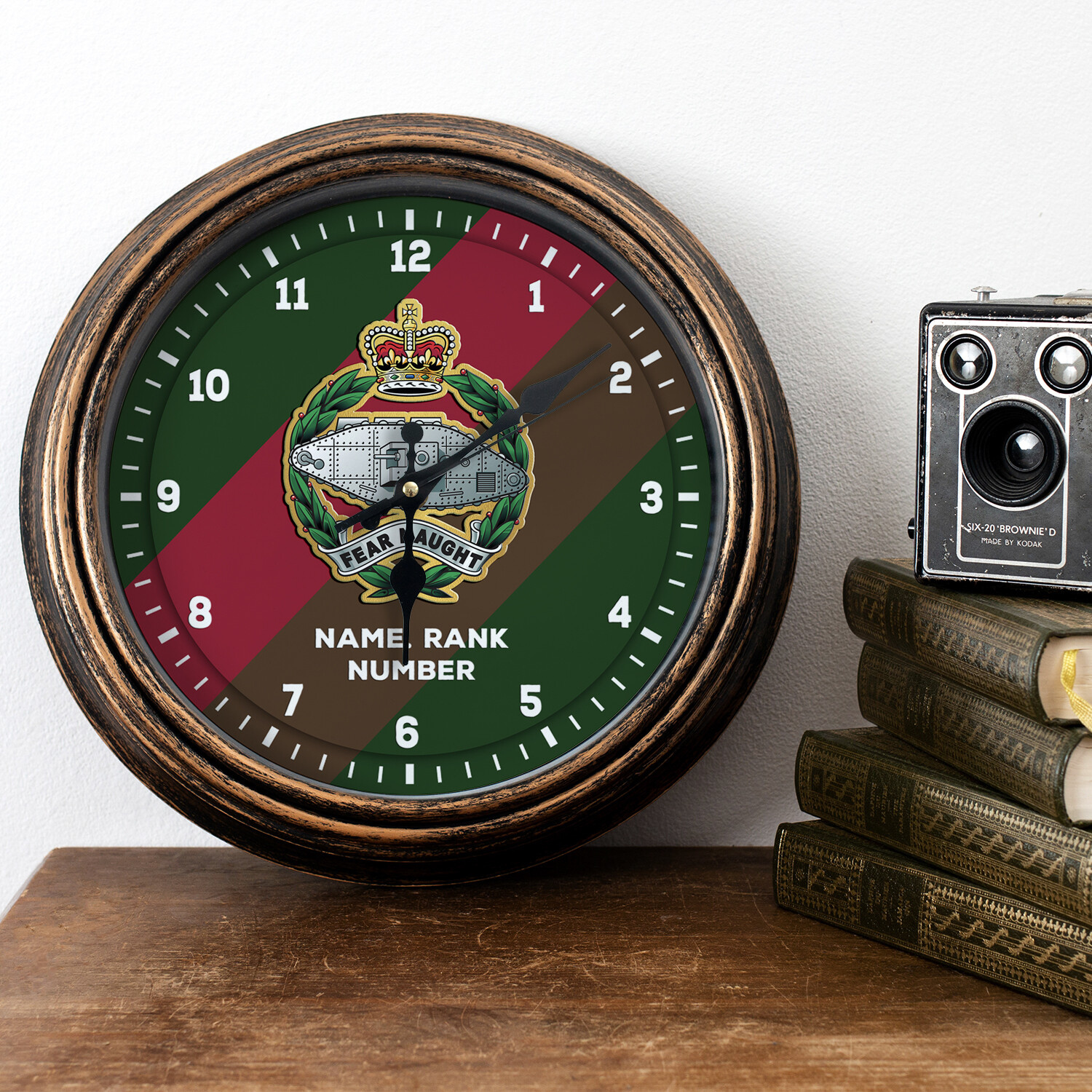 Tank Regiment Clock Personalised Wall Veteran British Military Army ...