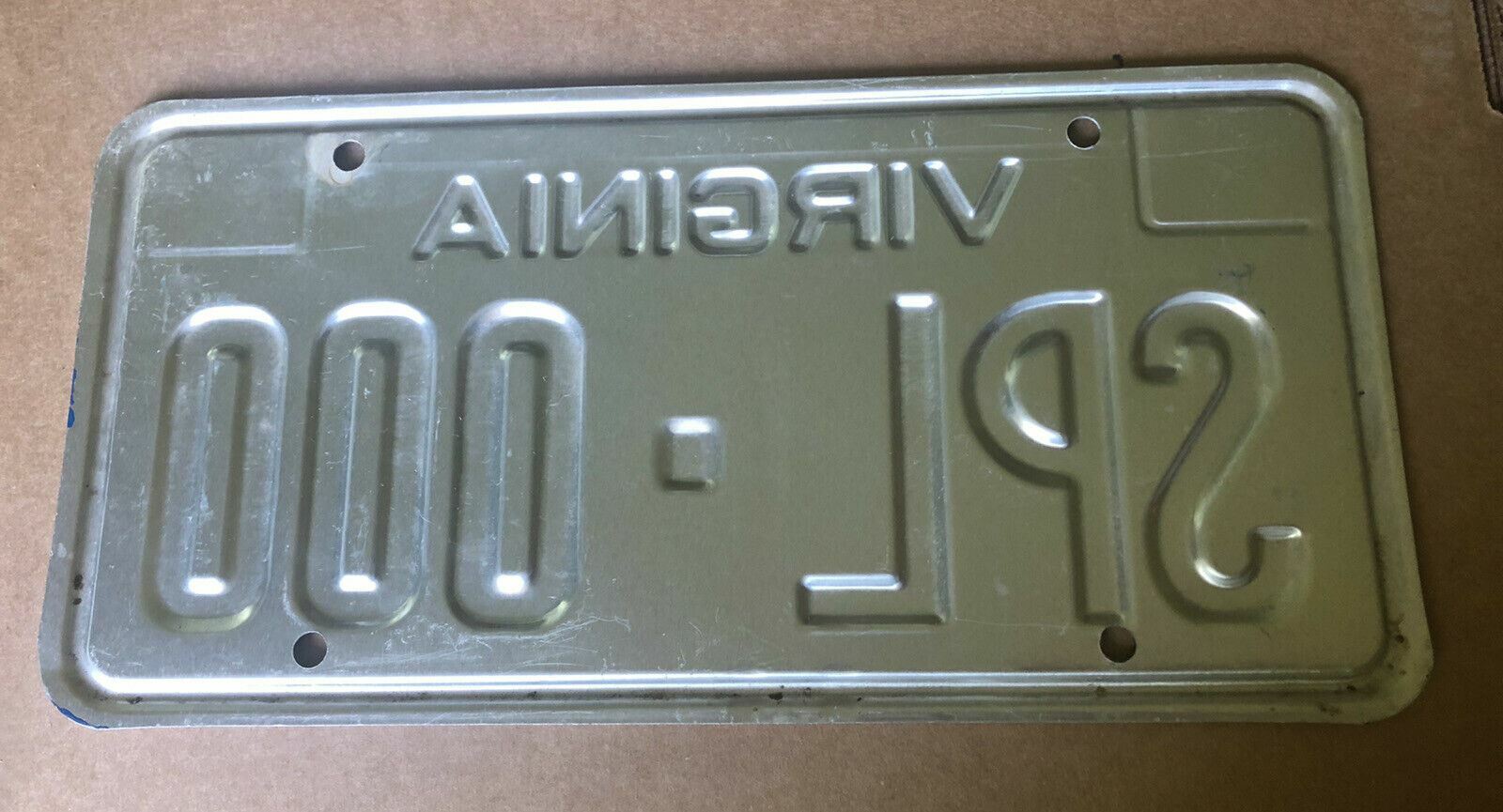 Vintage Virginia Embossed License Plate SAMPLE | eBay