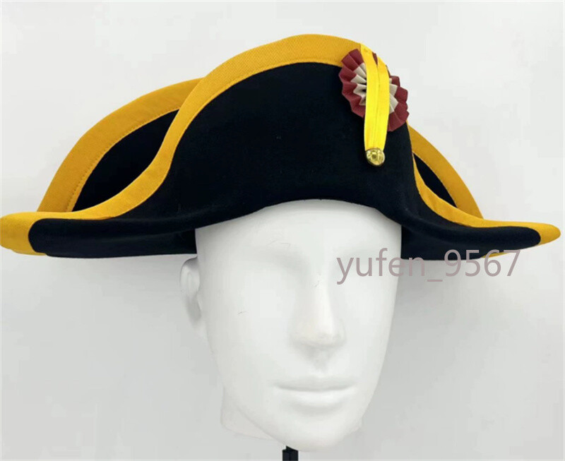 New Napoleon French Captains Bicorne Hat Cosplay Cap Accessories Gifts ...