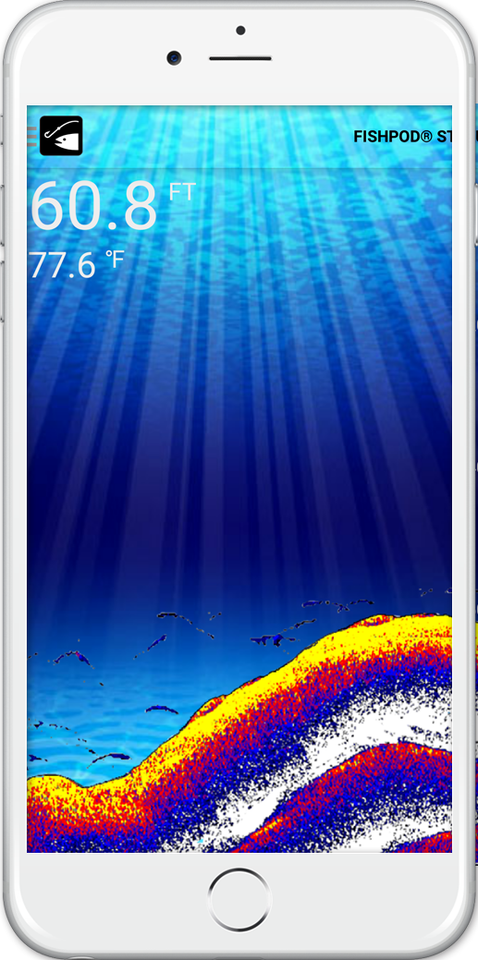 HawkEye FISHPOD 5X BLUETOOTH WIRELESS CASTABLE SMART PHONE FISH FINDER ...