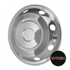2 x 17.5" Leyland DAF Front wheel trims hub caps covers stainless steel ...