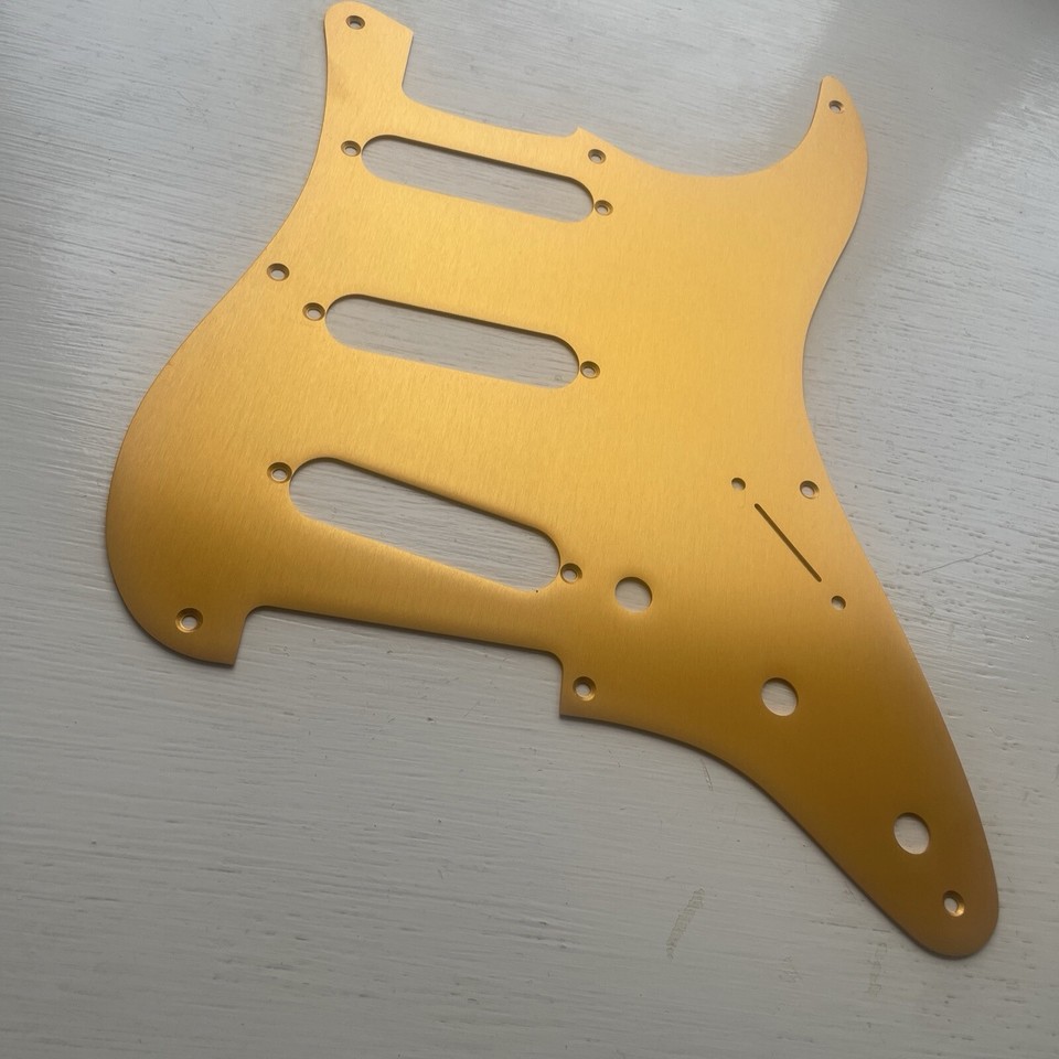 Strat SSS Anodised/Brushed Copper Aluminum Guitar 8-Hole Pickguard fits ...