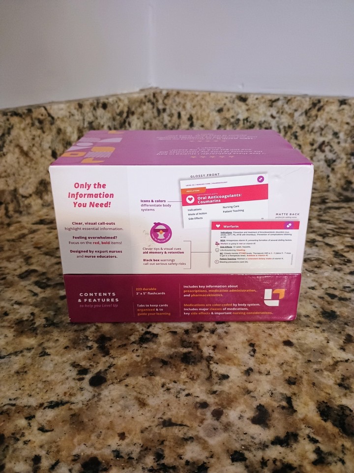 Level Up RN Pharmacology Nursing Flashcards Edition 3 Study Prep Cards ...