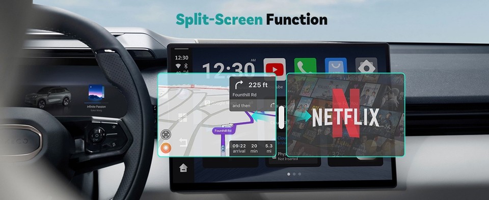 (4G+64GB) Ottocast E2 Video Palyer Wireless CarPlay AI Magic Box w ...