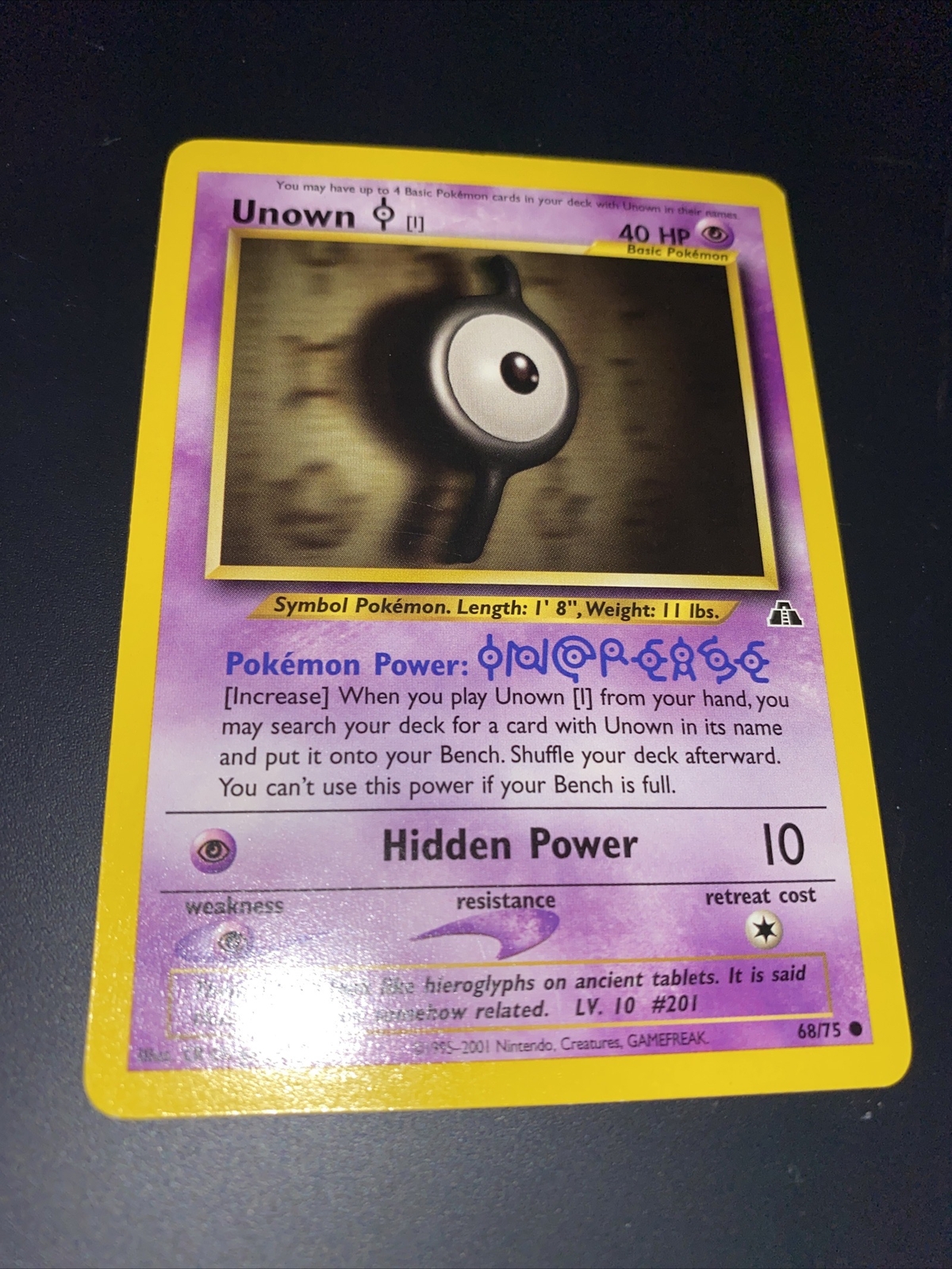 Pokémon TCG Unown [I] Neo Discovery 68 Regular 1st Edition Common | eBay