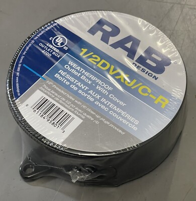 RAB 1/2DVXJ/C-R RAB LIGHTING WEATHERPROOF ALUMINUM ROUND BOX 1/2" HOLE ...