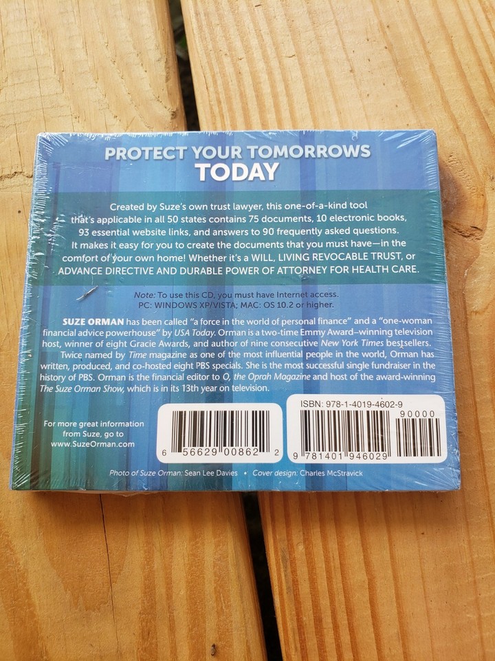 Suze Orman: Protect Your Tomorrows Today (CD-ROM, 2014) New & Sealed ...