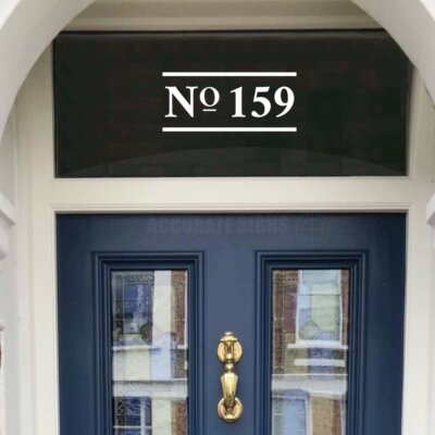 House Door Number Sticker for Window Fanlight Decal (02) | eBay UK
