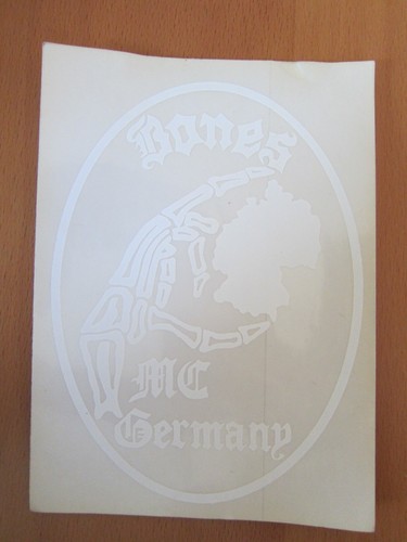 MC PATCH AUFKLEBER BONES MC GERMANY WEIß VINTAGE MOTORCYCLE CLUB ...