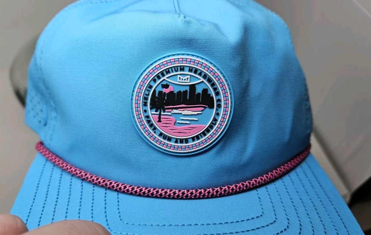 MELIN Coronado Hydro Neon Blue Neon Pink Hat Cap SnapBack NEW No Tags ...