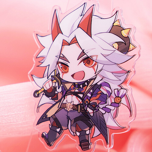 Genshin Impact Arataki Itto Cosplay Acrylic Double-sided Pendant ...