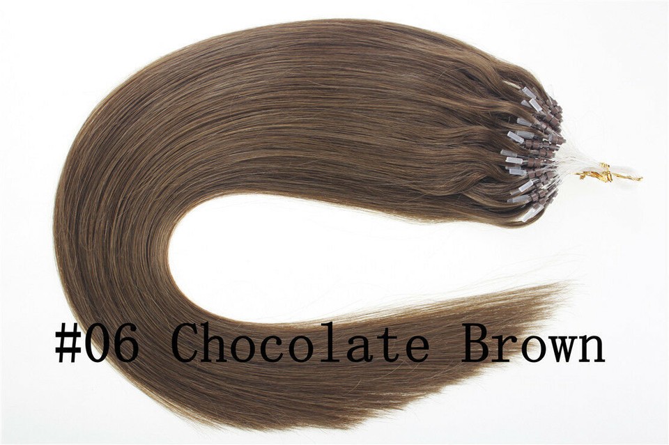 Micro Beads Hair Extensions Micro Ring Loop Tip Remy Human Hair Full ...