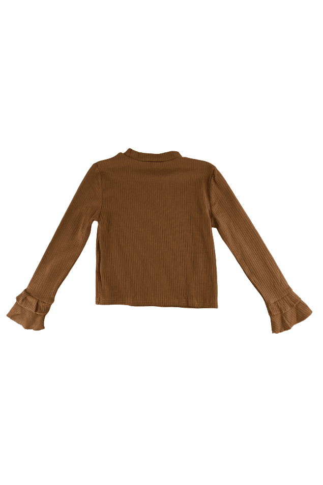 Shein girls brown long sleeve top size 130 | eBay