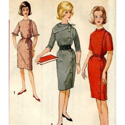 Subteen Side Button Dress and Scarf Sewing Pattern - Simplicity 4656 ...