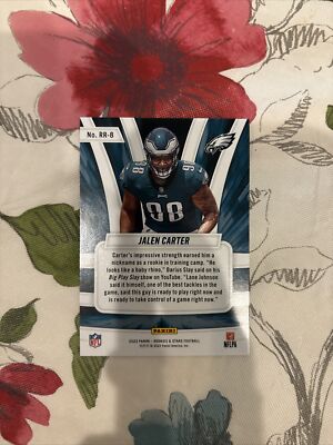 2023 Panini Rookies & Stars Jalen Carter Rookie Rush Rookie Card RR-8 ...