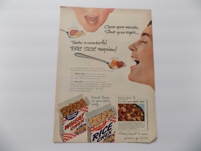 1952 LIFE PRINT AD RICE CHEX ,WHEAT CHEX BREAKFAST CERCAL | eBay