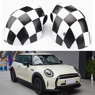 Checkered Side Mirror Cover Cap For MINI Cooper F54 F55 F56 F57 F60 ...