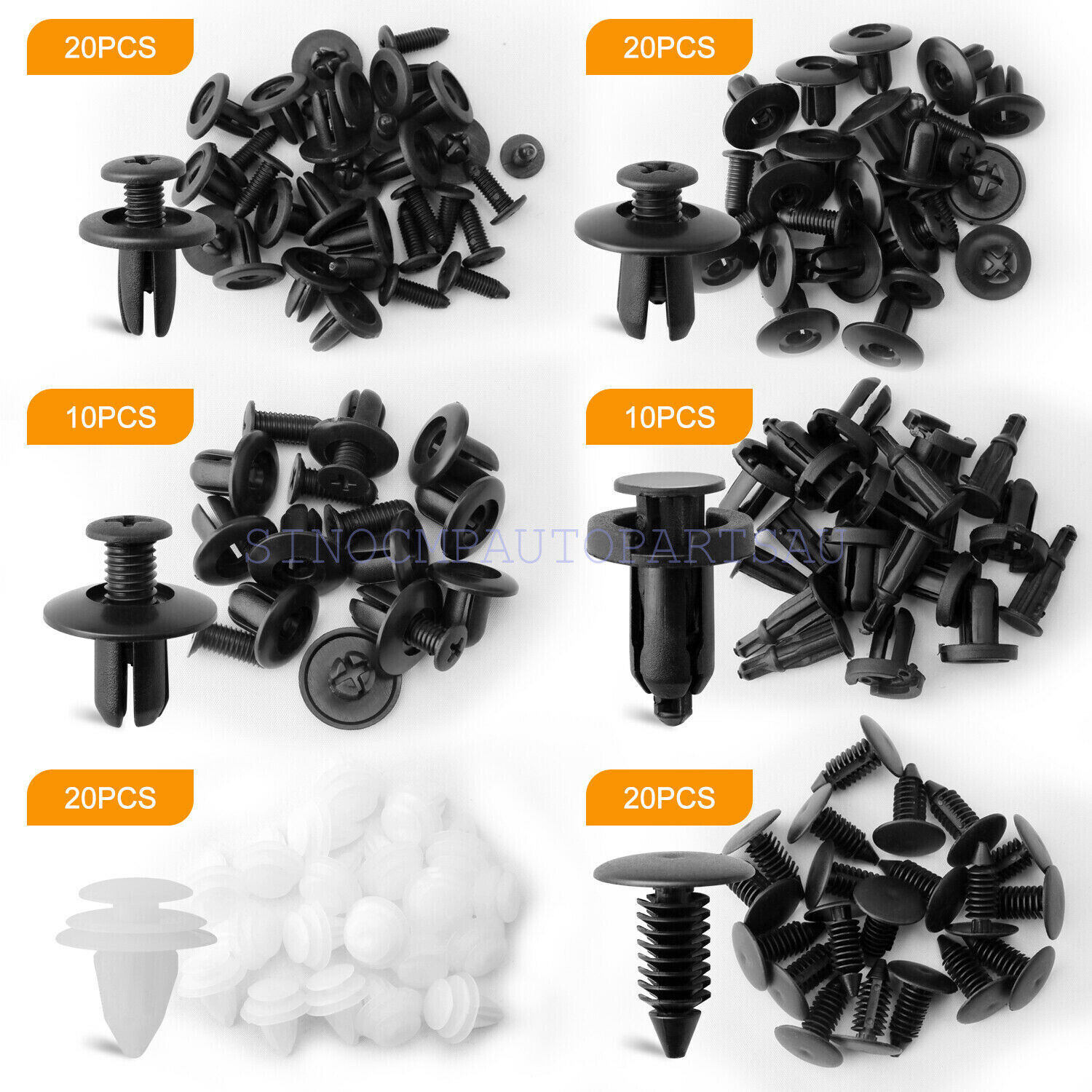 100PC Car Body Plastic Trim Retainer Fastener Clips Push Pin Fender ...