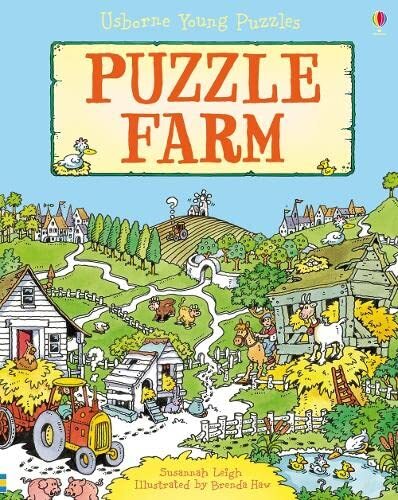 Puzzle Farm (Usborne Young Puzzles) by Susannah Leigh Hardback Book The ...