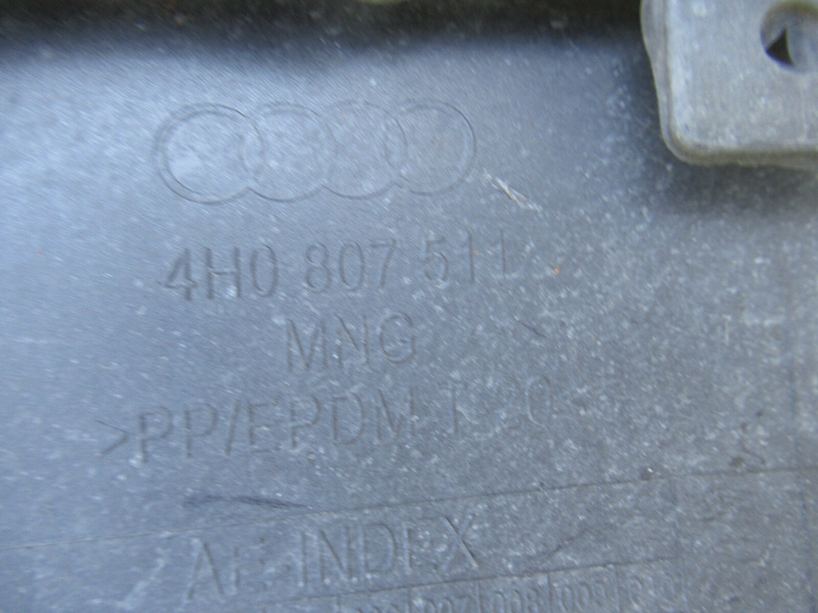 2015-2018 AUDI A8 S8 REAR BUMPER COVER PANEL W/ SENSOR HOLES 4H0807511 ...