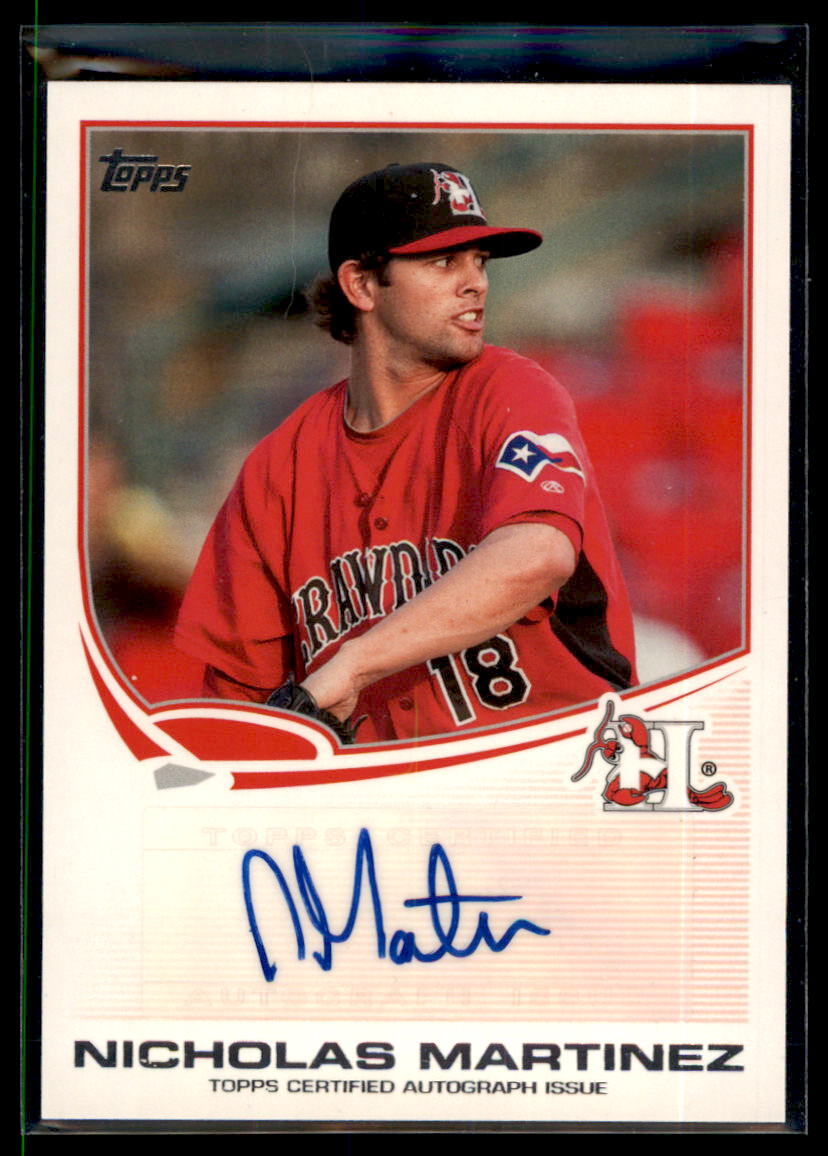 2013 Topps Pro Debut AUTO Nicholas Martinez #PDA-NM Hickory Crawdads | eBay