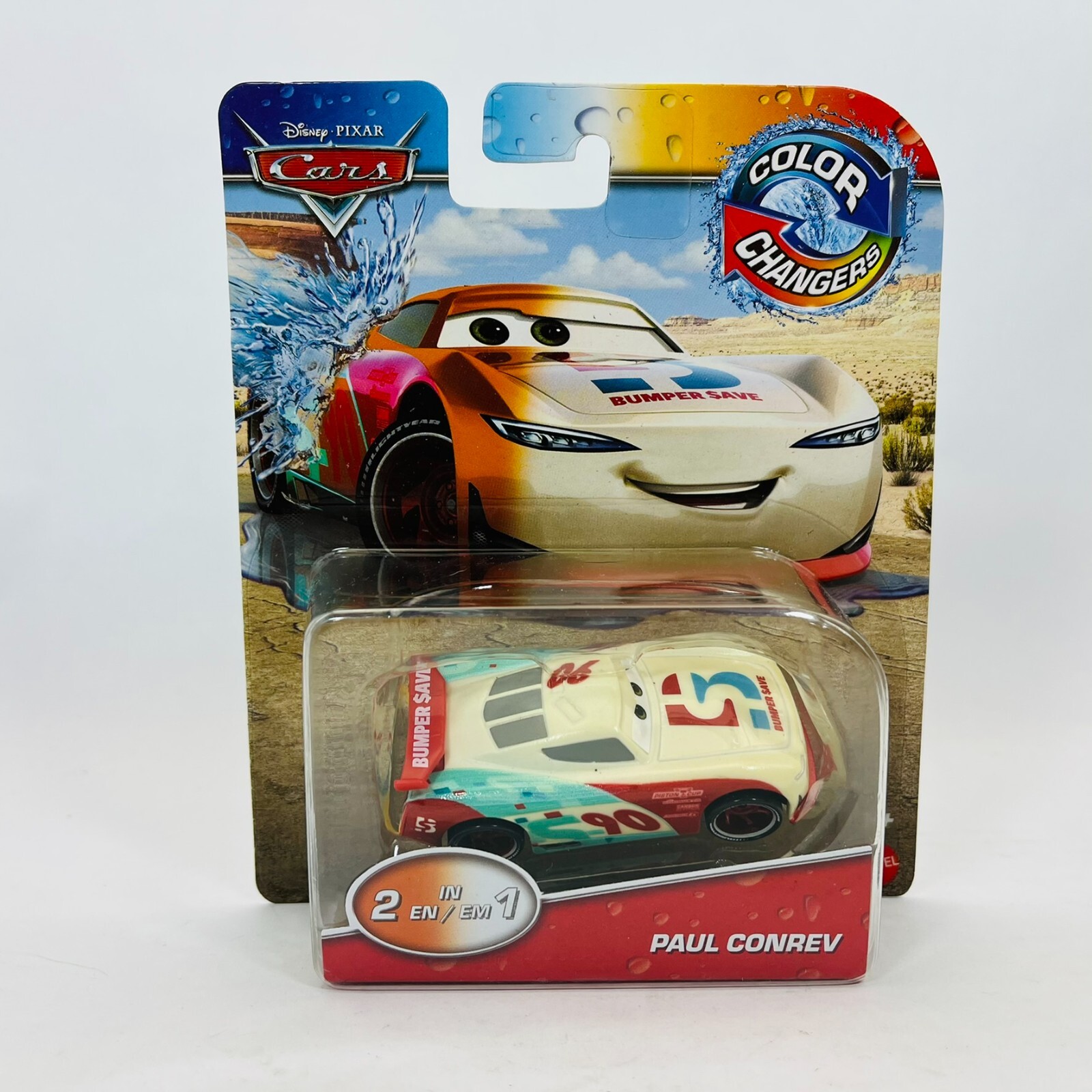 Lightning Mcqueen and Paul Conrev Diecast Mini Racer Cars Pixar Mattel