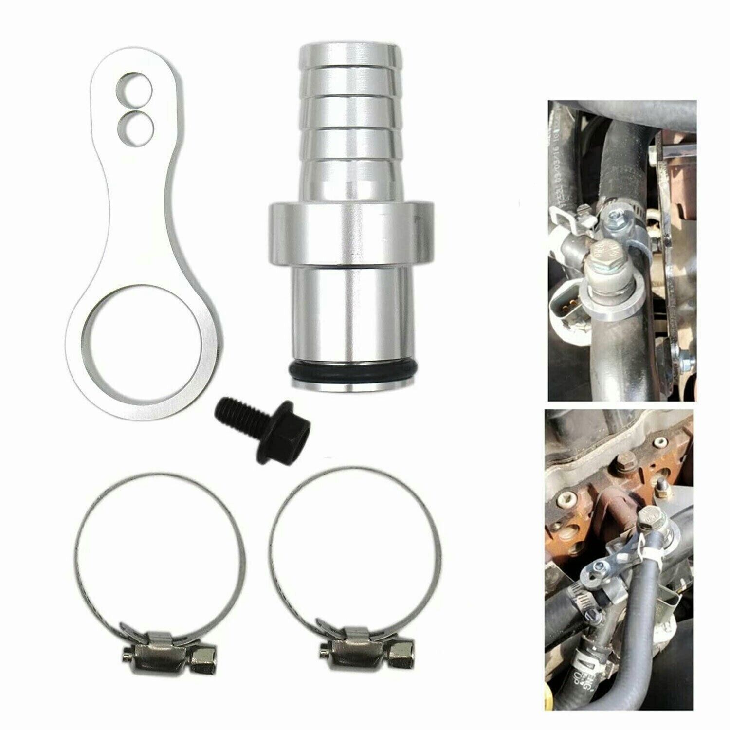 Coolant Bypass Hose Barb Adapter Set For 2009-2019 Dodge Ram Cummins 6 ...