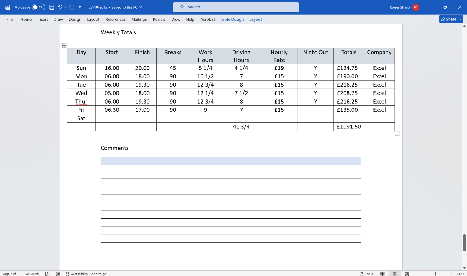 HGV Drivers Diary Shift Log Book HGV Drivers Logbook Truckers Daily ...