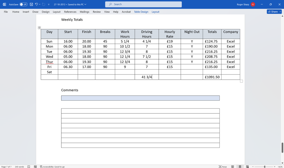 HGV Drivers Diary Shift Log Book HGV Drivers Logbook Truckers Daily ...