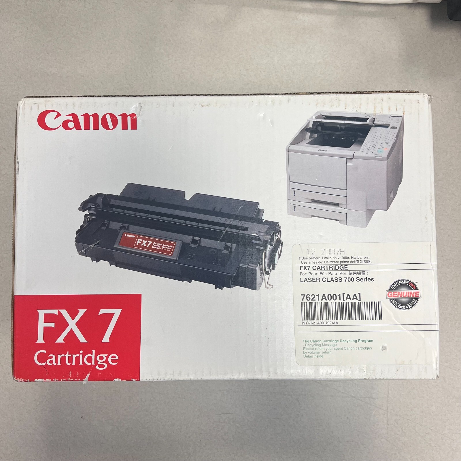 Canon Fx7 Toner Cartridge for Laser Class 700 Series Faster for sale ...