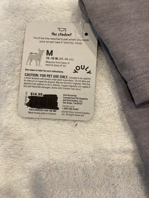 Youly Pet Dog "Training" T-Shirt Grey M NWT | eBay