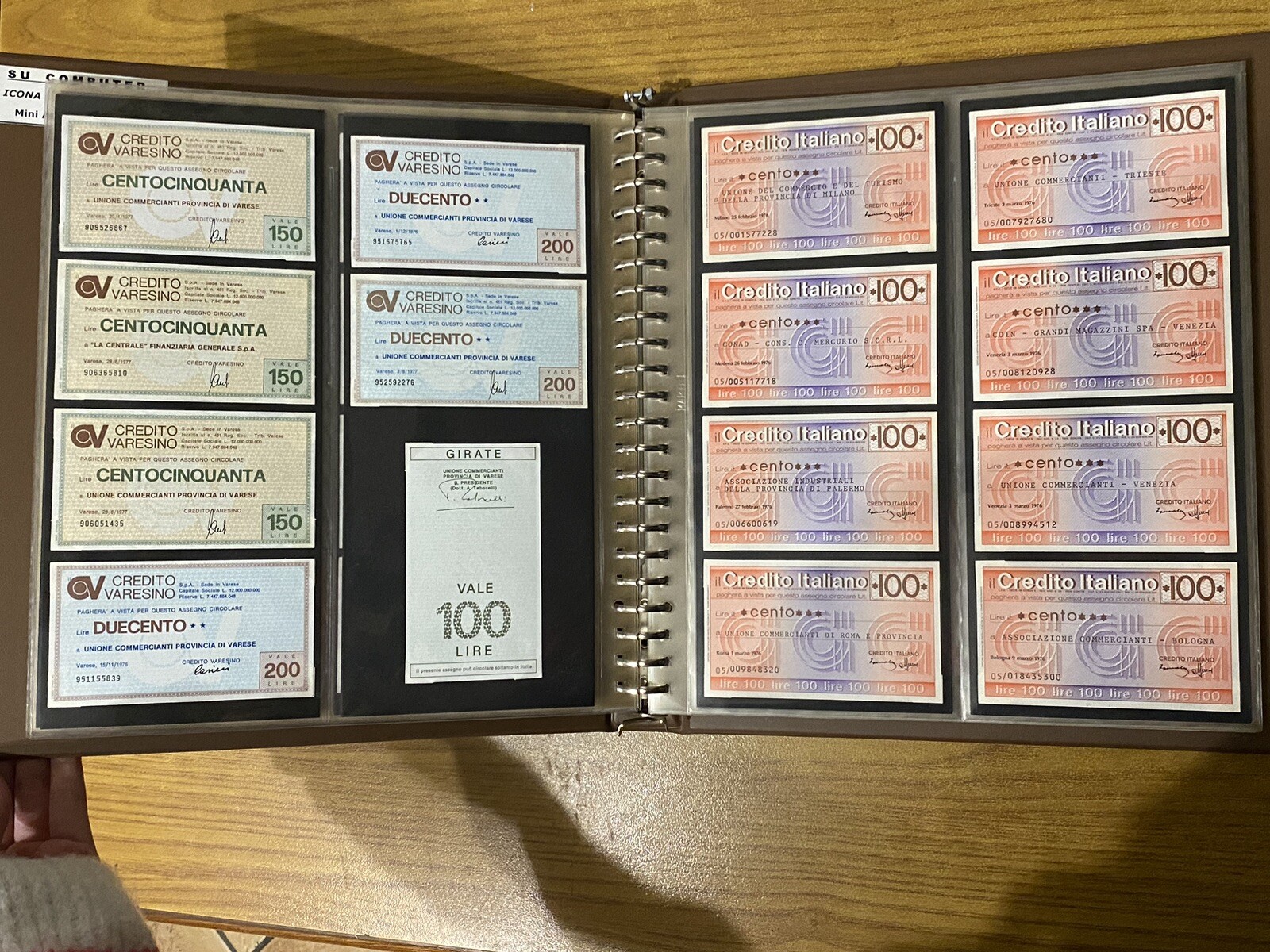 ALBUM CON 230 MINI ASSEGNI VARIE BANCHE INTESTATARI DIVERSI ANNI '70 | eBay