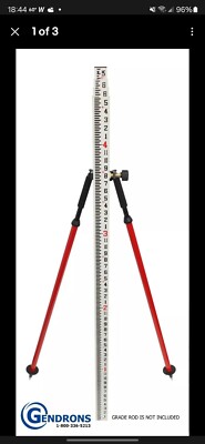 THUMB RELEASE GRADE ROD BIPOD STAND,SURVEYING,TOPCON,SOKKIA,TRIMBLE ...