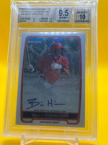 2012 BOWMAN CHROME PROSPECT AUTOGRAPH Billy Hamilton BGS 10 💎💎💎 | eBay
