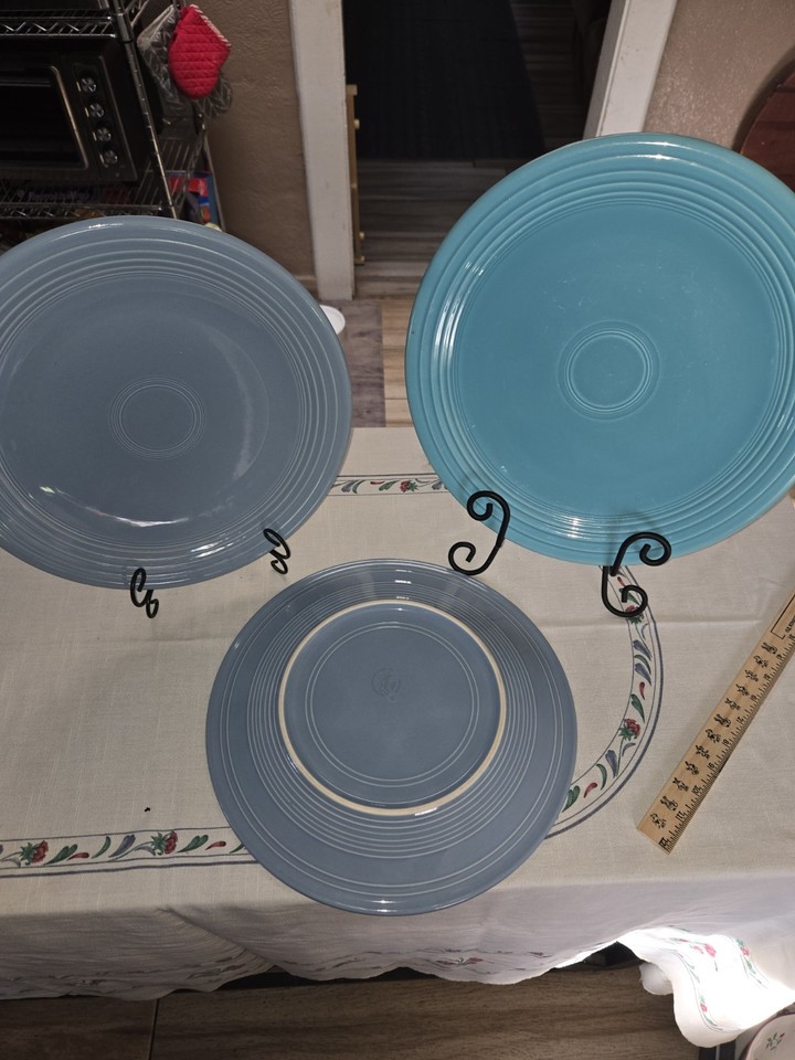 1940's Fiestaware Vintage Original Turquoise Fiesta Chop Plate 12 ...