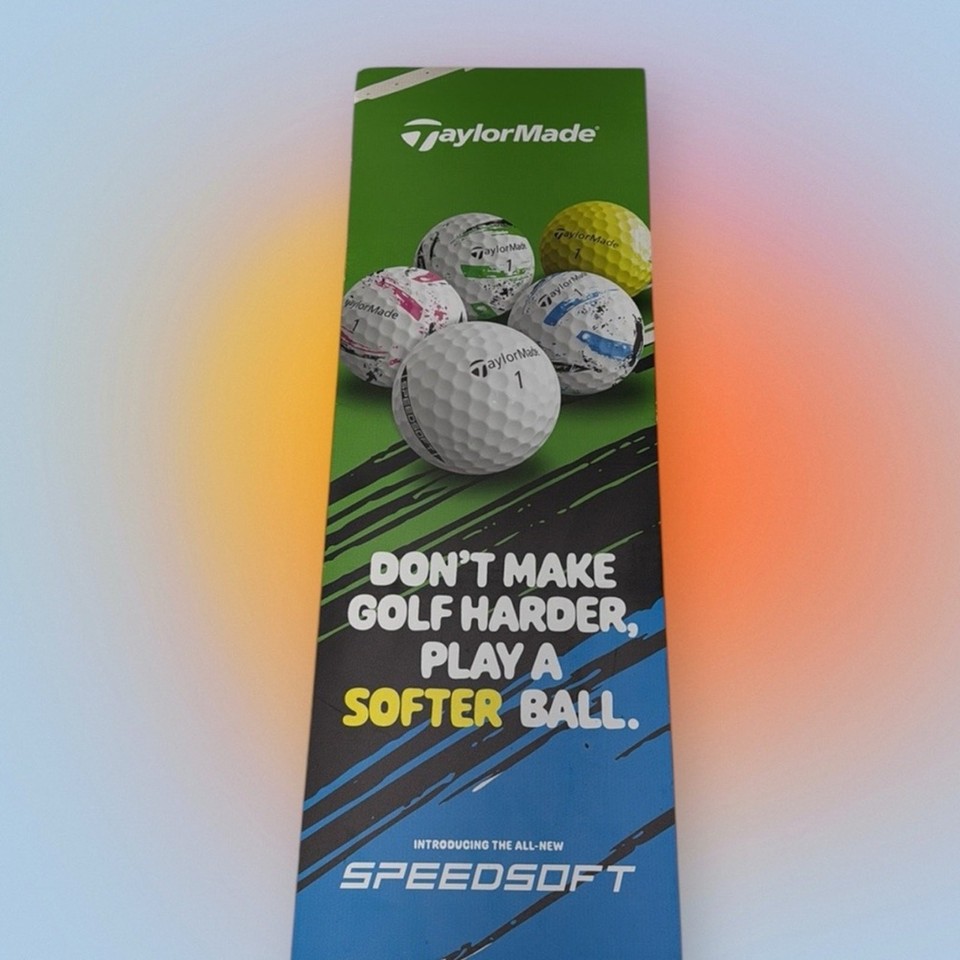 TAYLORMADE SPEEDSOFT Golf Ball Display Magnetic Poster Wall Decor | eBay