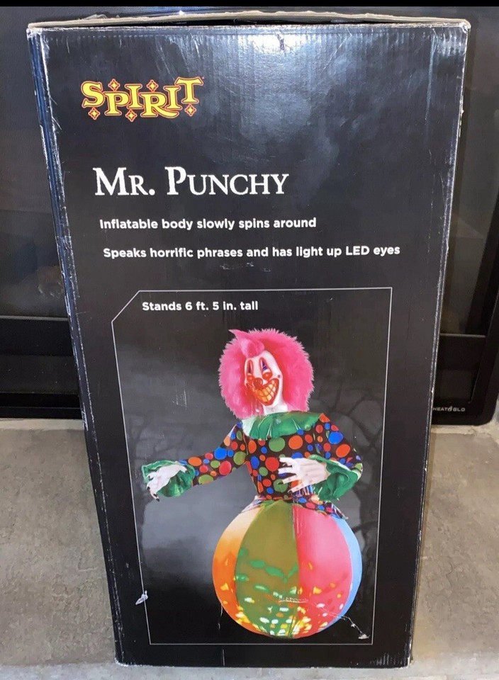 Mr. Punchy Animatronic Scary Clown Spirit Halloween 6 Ft Led Eyes BRAND ...